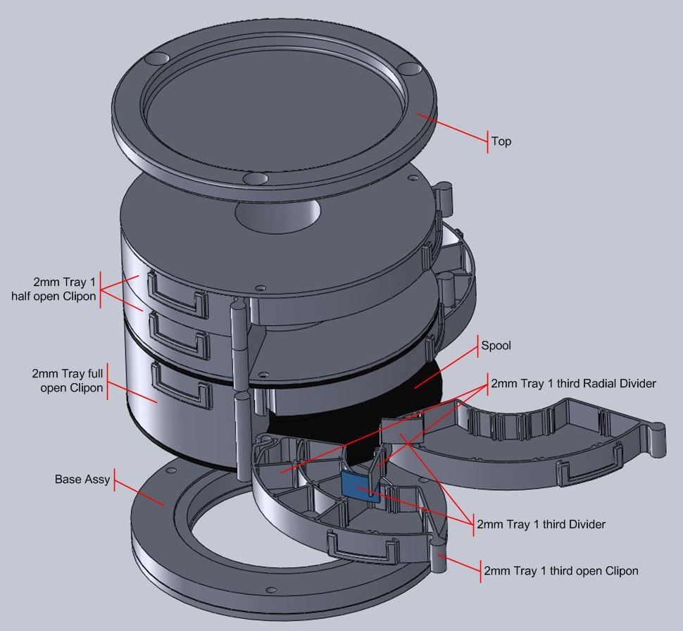 Configurable Spool Tray Parts Holder by mcmaven | Download free STL ...