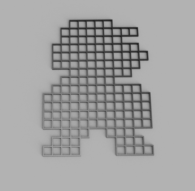 8bit Mario by szonet | Download free STL model | Printables.com