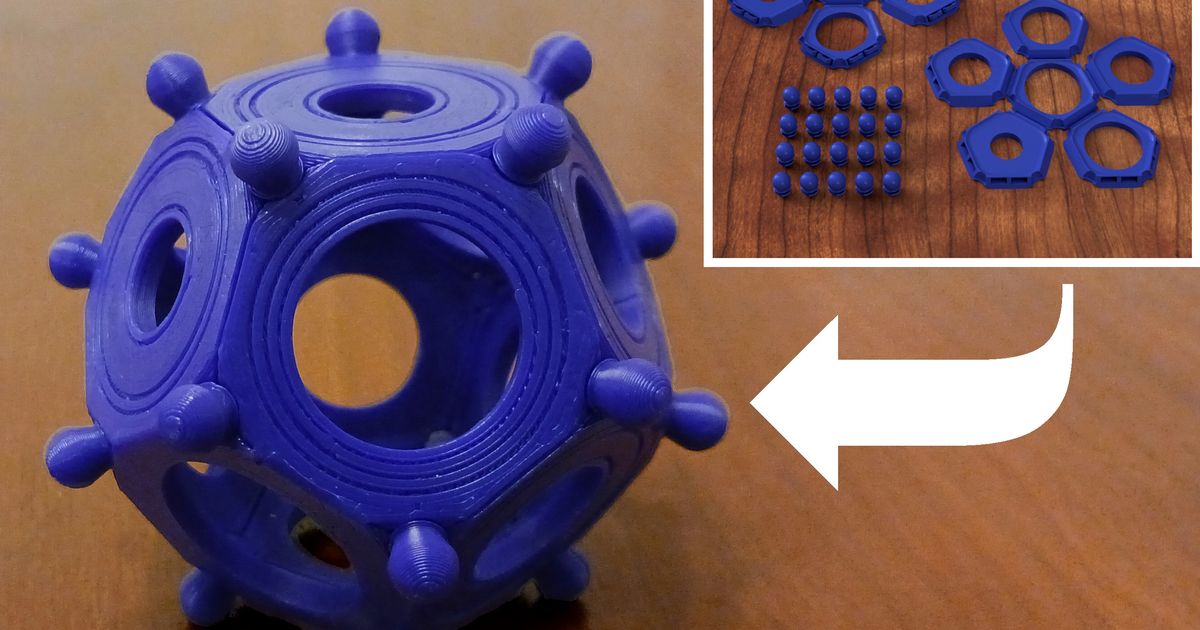 Roman Dodecahedron - Foldable Flat Print by Keenan | Download free STL ...