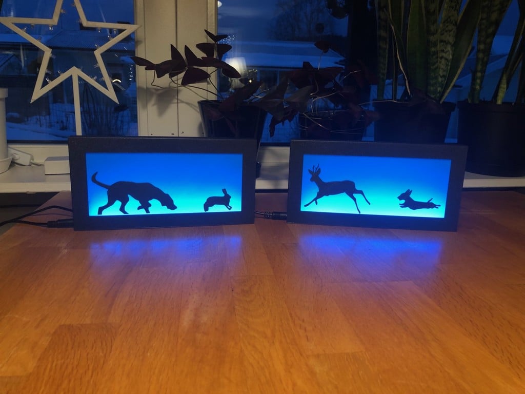Illuminated Silhouette shadow box by Glurf | Download free STL model ...
