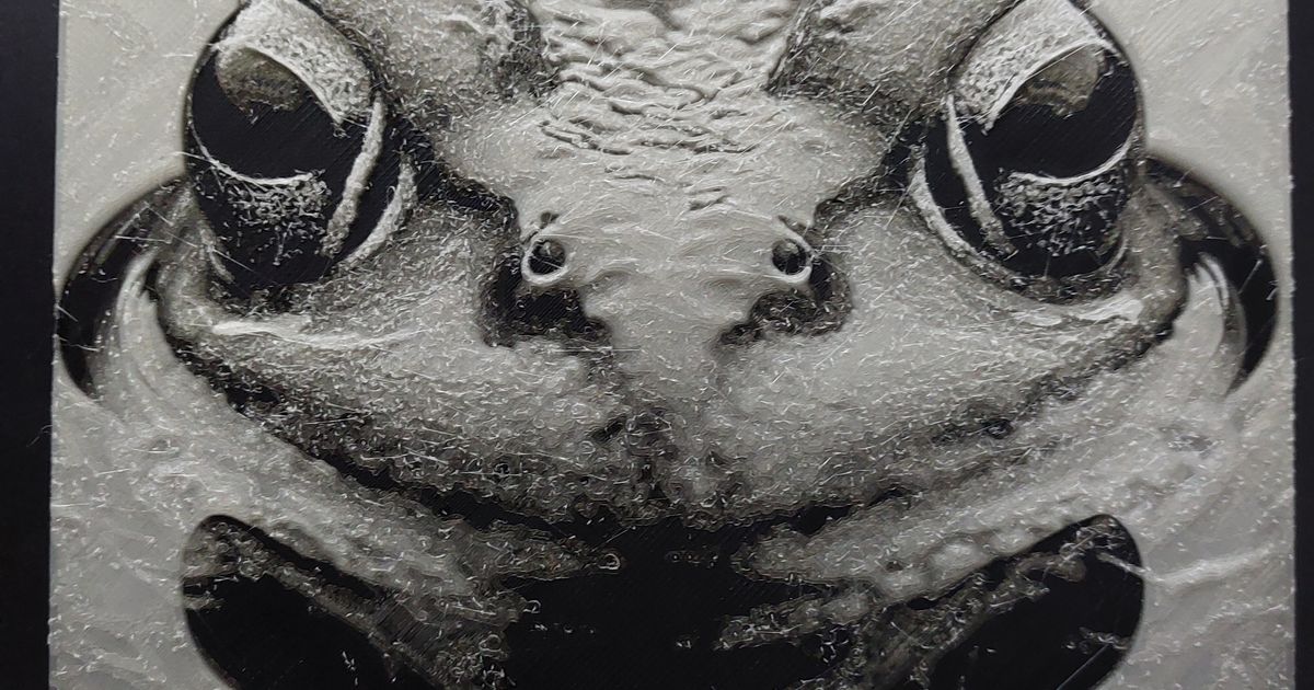 Hueforge frog in water by Ed | Download free STL model | Printables.com