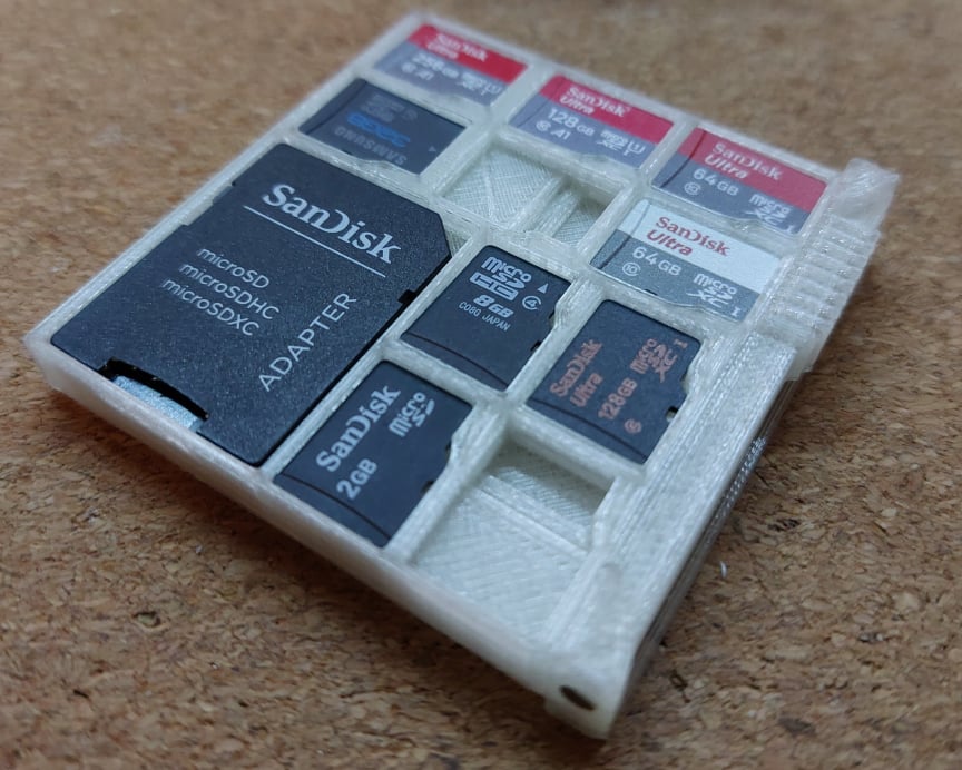 MicroSD Card Storage by monrojk | Download free STL model | Printables.com