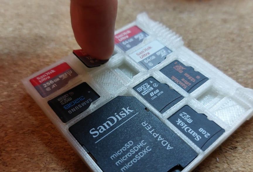 MicroSD Card Storage by monrojk | Download free STL model | Printables.com