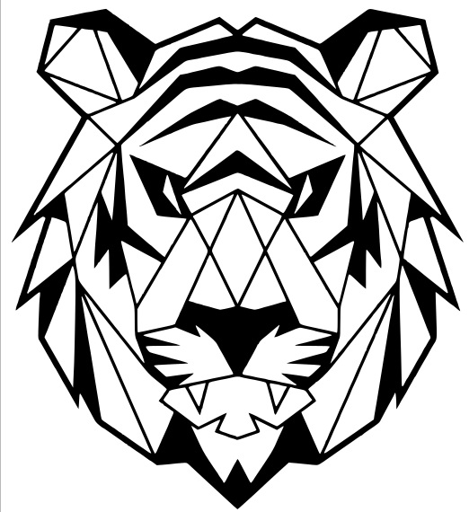 Geometric Tiger by Jura Švébiš | Download free STL model | Printables.com