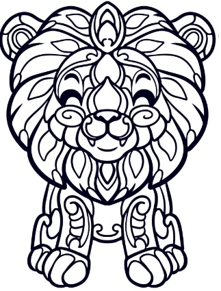 Lion mandala art by Jura Švébiš | Download free STL model | Printables.com