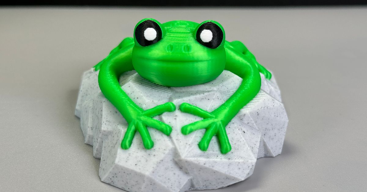 Frog on a stone by 3DPrintyi | Download free STL model | Printables.com