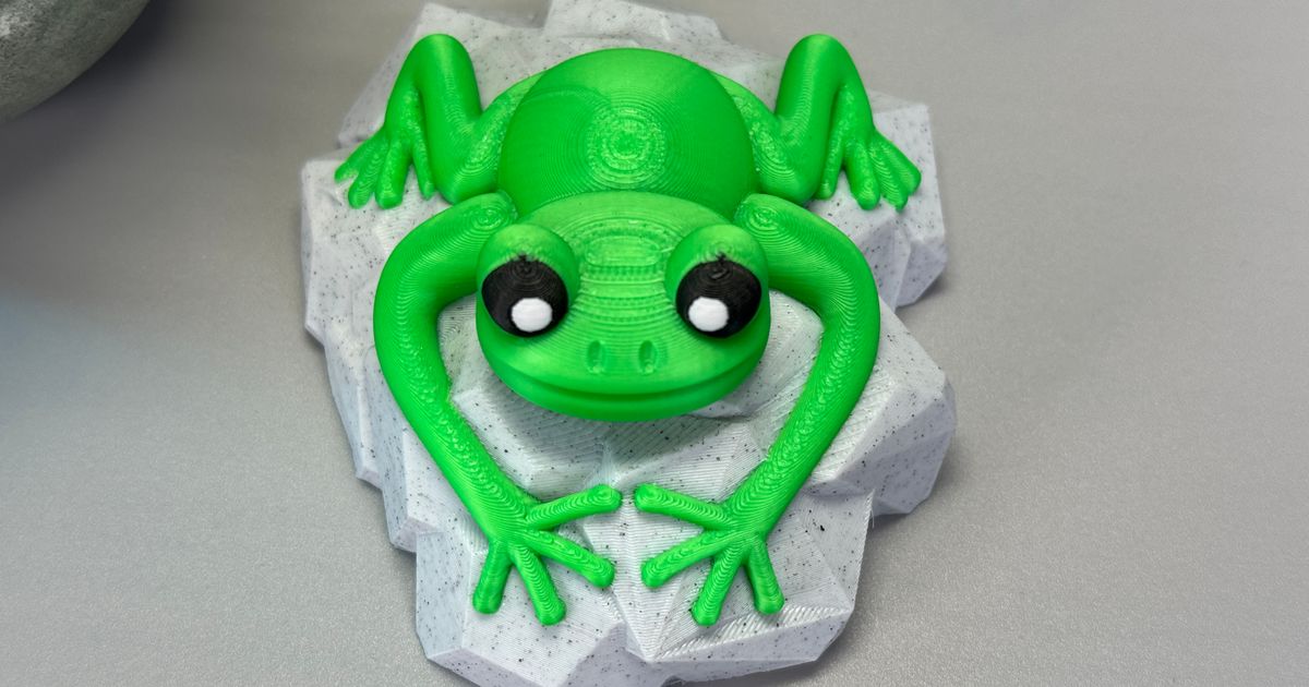 Frog on a stone by 3DPrintyi | Download free STL model | Printables.com