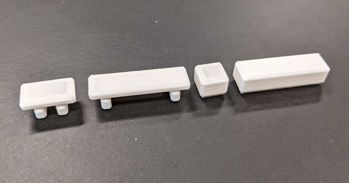 Stone Block Benches Low Poly (architectural model building assets) by ...