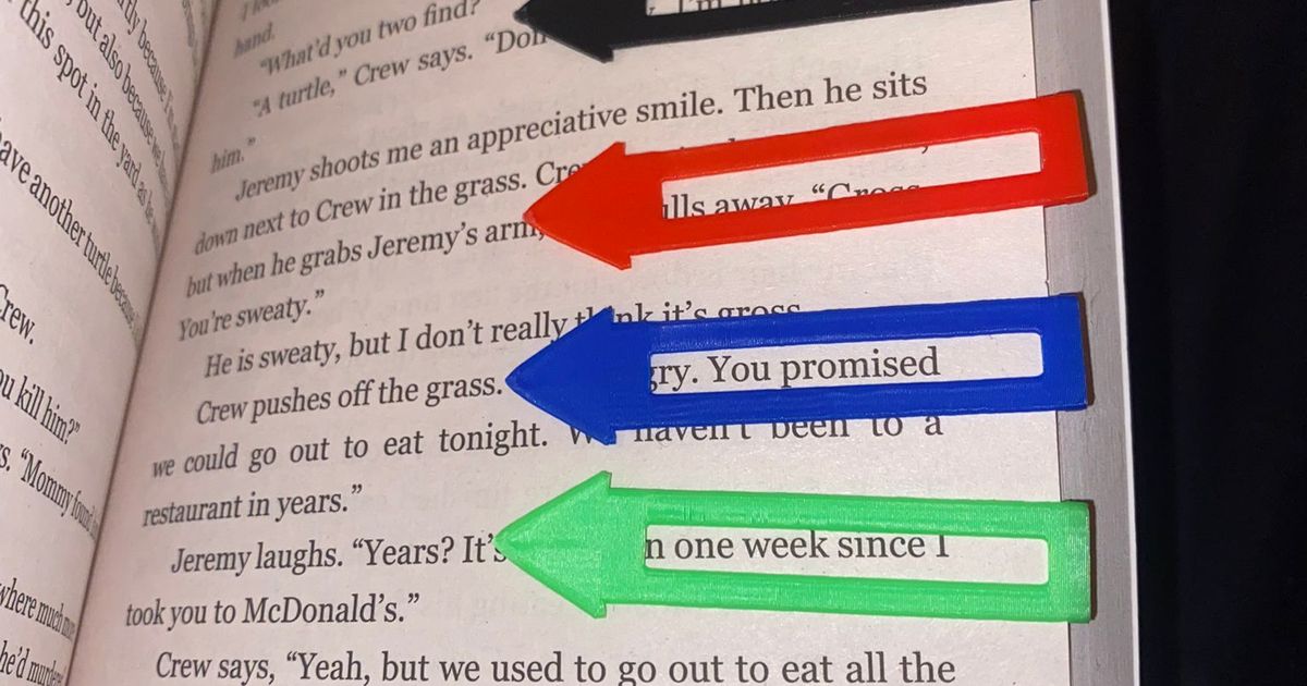 Arrow Bookmark by White | Download free STL model | Printables.com