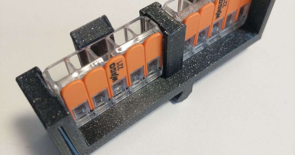 DIN rail WAGO holder by m123 | Download free STL model | Printables.com
