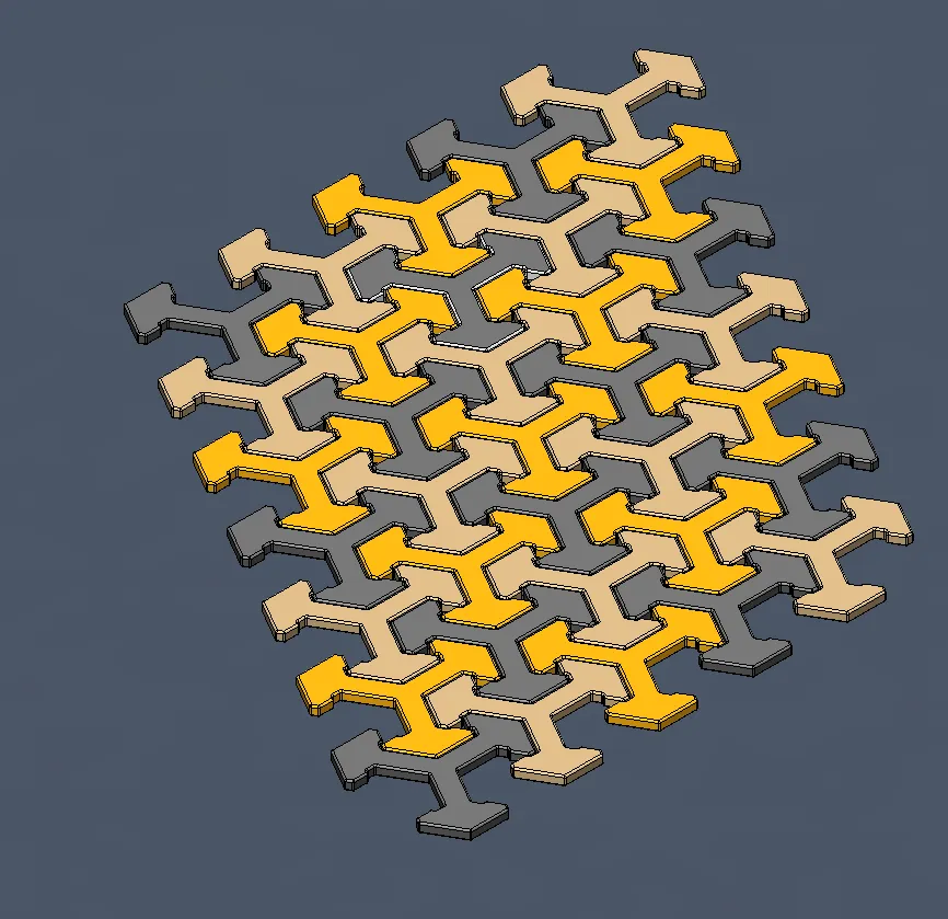 geometric wall art tiles by jattie | Download free STL model ...