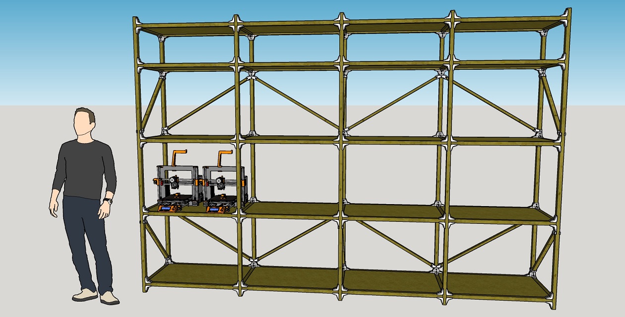 Wood Rack Shelf by EdgarMata | Download free STL model | Printables.com