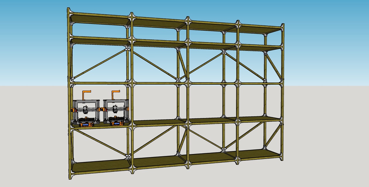 Wood Rack Shelf by EdgarMata | Download free STL model | Printables.com