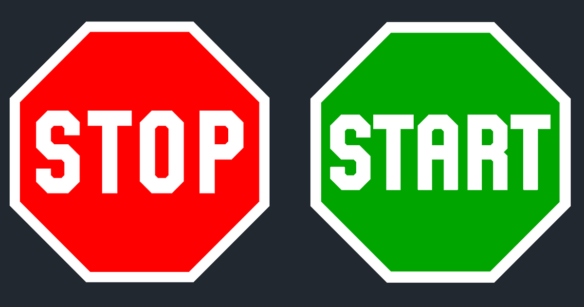 STOP and START signs by Copacat | Download free STL model | Printables.com