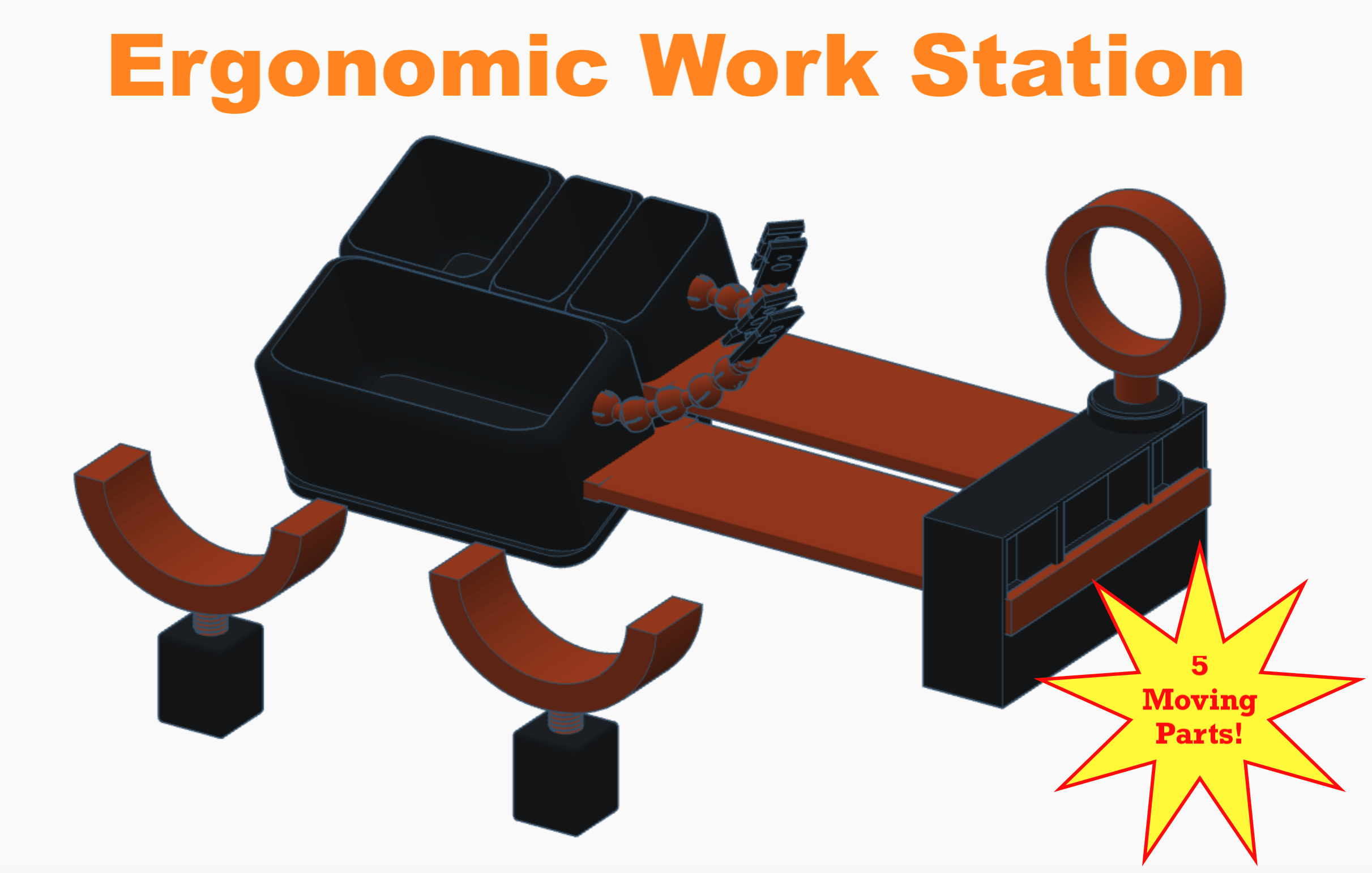 Ergonomic Work Station by AsherSeitz | Download free STL model ...