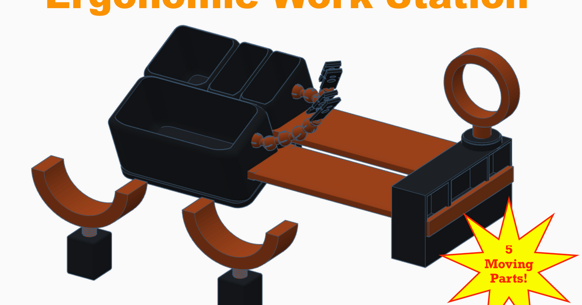Ergonomic Work Station by Asher Seitz | Download free STL model ...