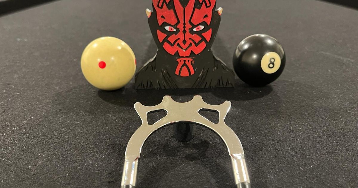 Darth Maul Pool Cue Bridge Head attachment by 3Dprintingeverything ...