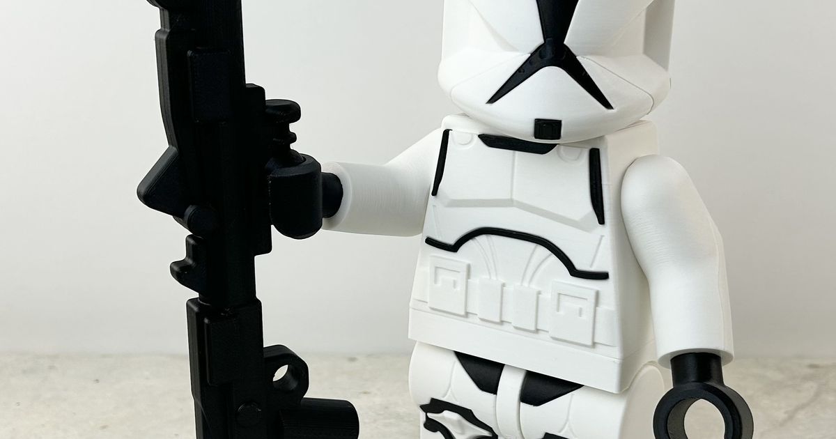 Clone Trooper (6:1 LEGO-inspired brick figure, NO MMU/AMS, NO supports ...
