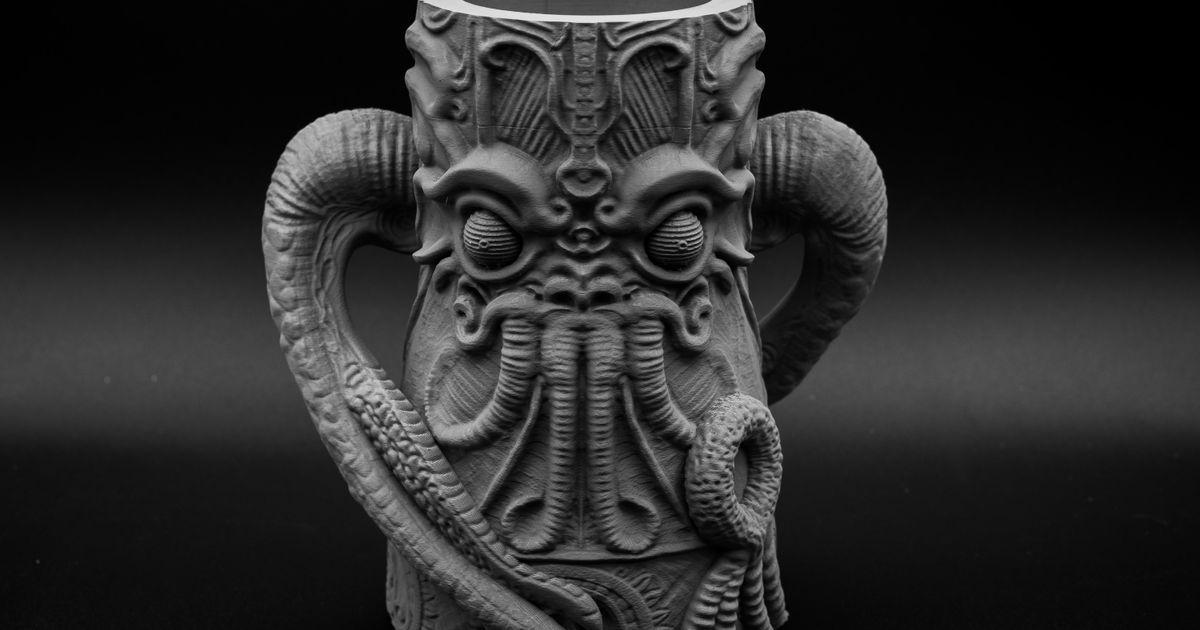 Cthulhu Tiki Can Holder 16 oz by Lantern Lore | Printables Store
