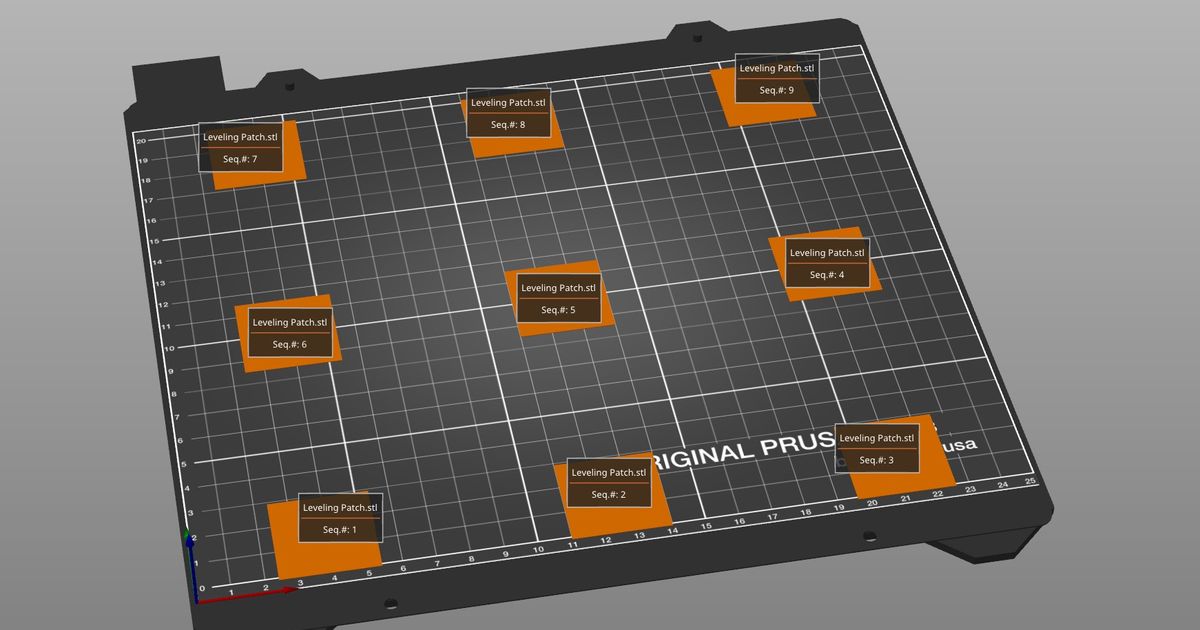 3 x 3 Live Adjust Z Test Patches by khosrua | Download free STL model ...