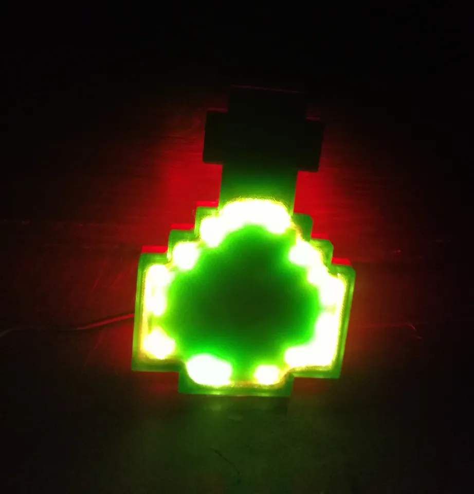 Minecraft potion LED night lamp by Matibushi | Download free STL model ...