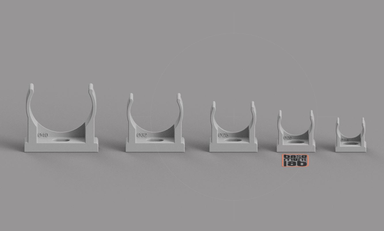 Pipe clips Ø 16 / 20 / 25 / 32 / 40mm - Clips Fissatubo Aperto por ...