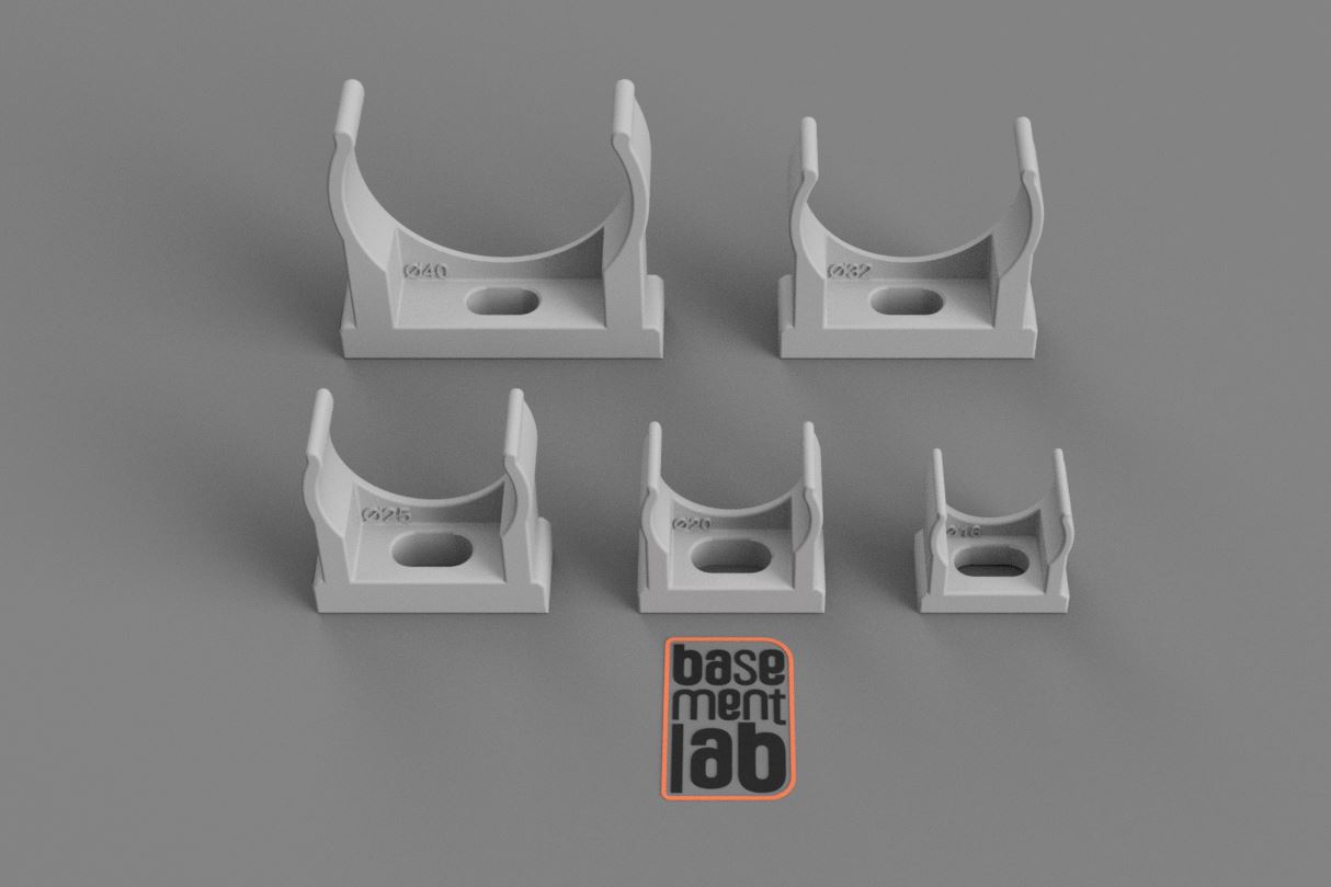 Pipe clips Ø 16 / 20 / 25 / 32 / 40mm - Clips Fissatubo Aperto by ...