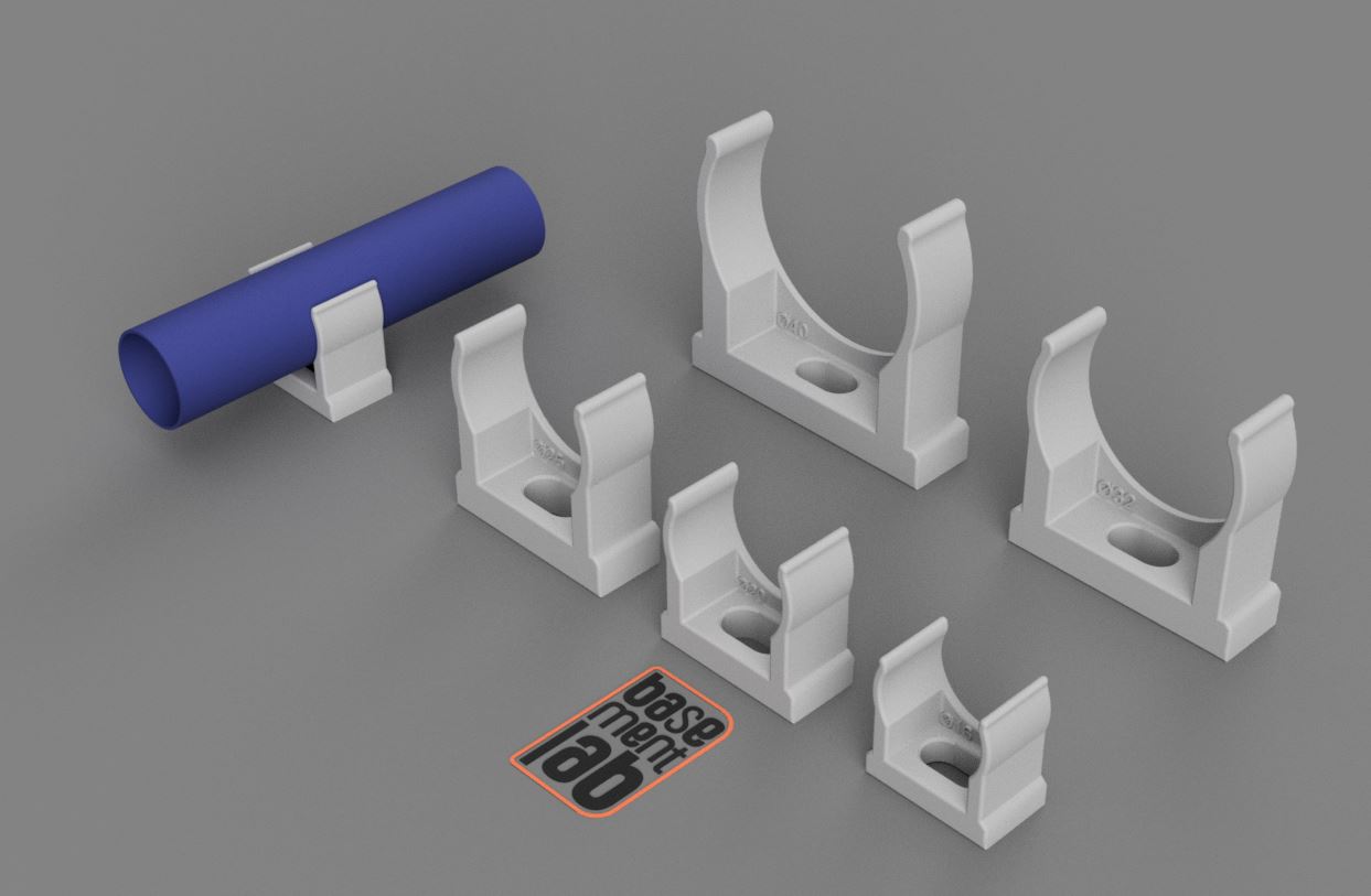 Pipe clips Ø 16 / 20 / 25 / 32 / 40mm - Clips Fissatubo Aperto by ...