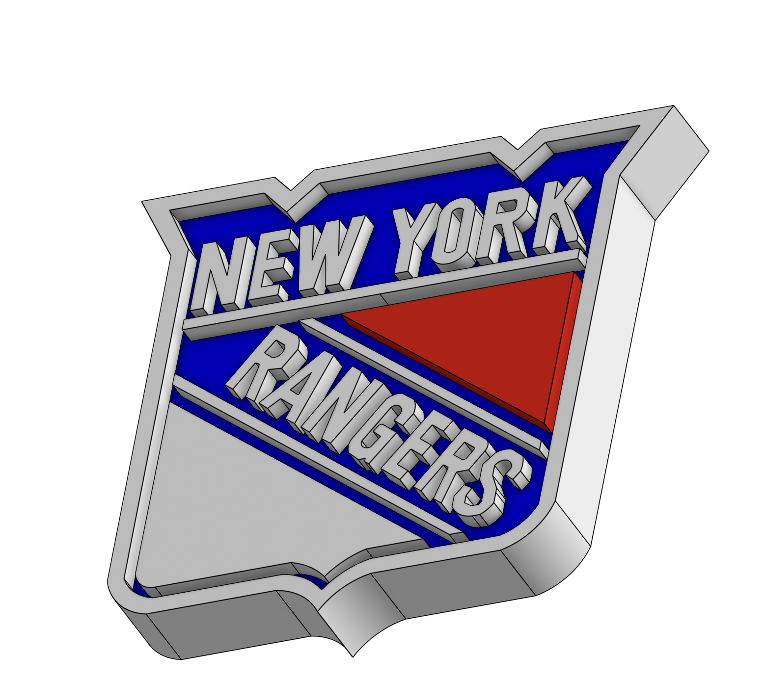 New York Rangers Logo by Ariel Warsh | Download free STL model ...