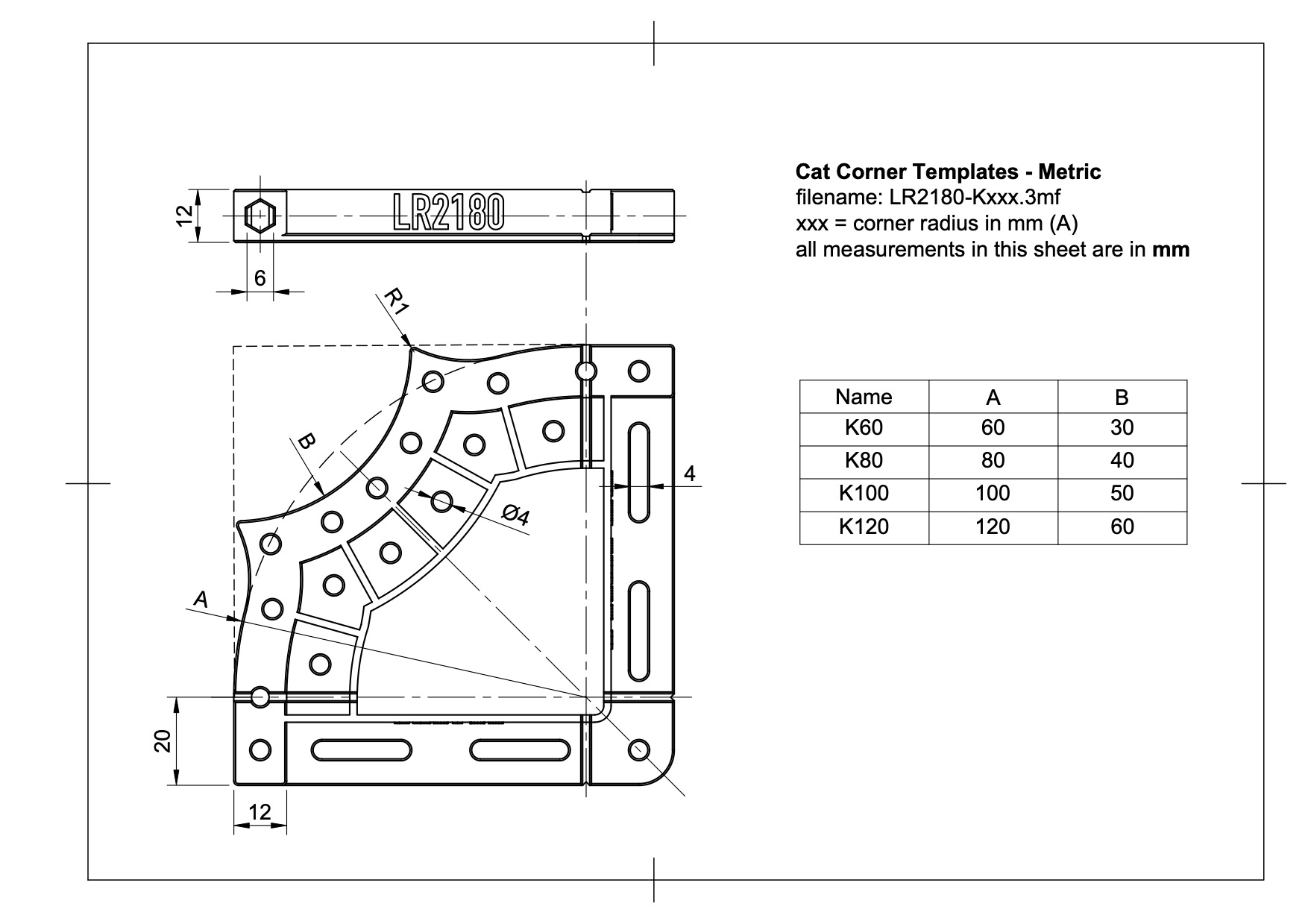 "Cat" Shaped Corner Templates in Four Sizes by Metikumi | Download free ...