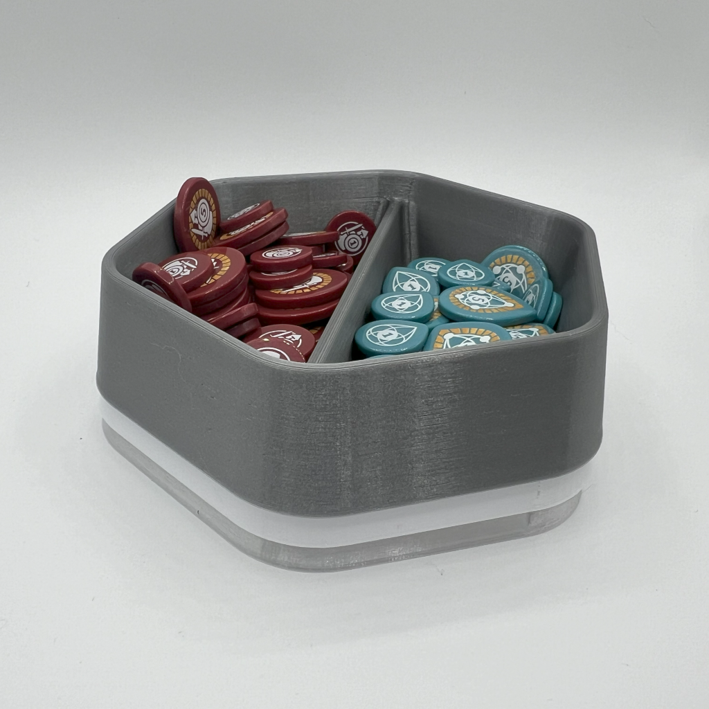 Stackable Hexagonal Token Trays for Gaming (optional divider) by EcoDad ...