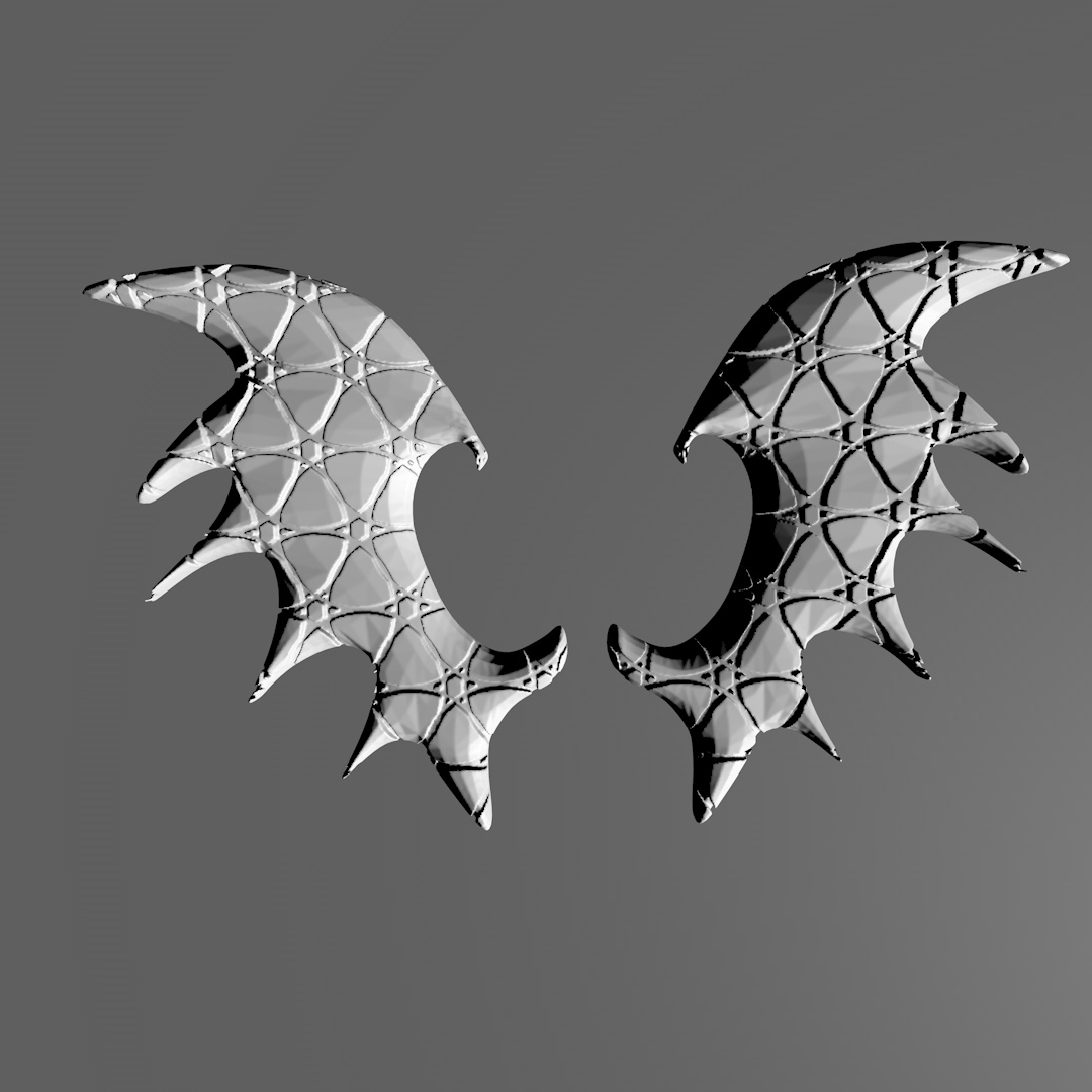 Demon wings wall art by Dark Heaven | Download free STL model ...