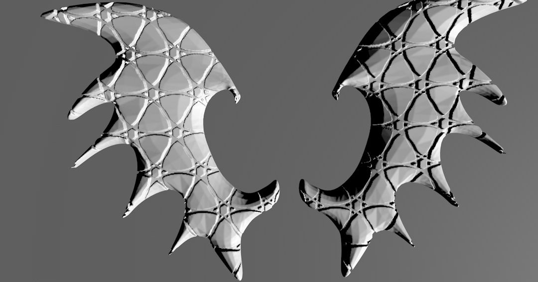 Demon wings wall art by Dark Heaven | Download free STL model ...