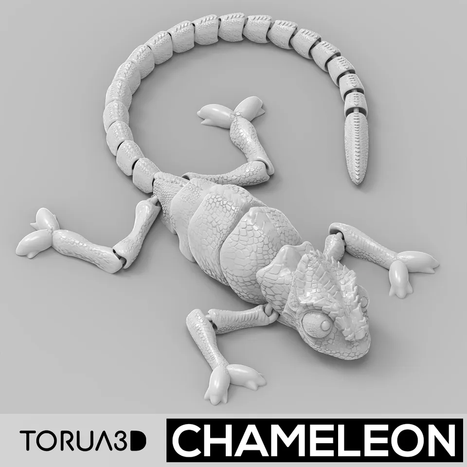 Articulated Chameleon 001 By Torua3d Download Free Stl Model