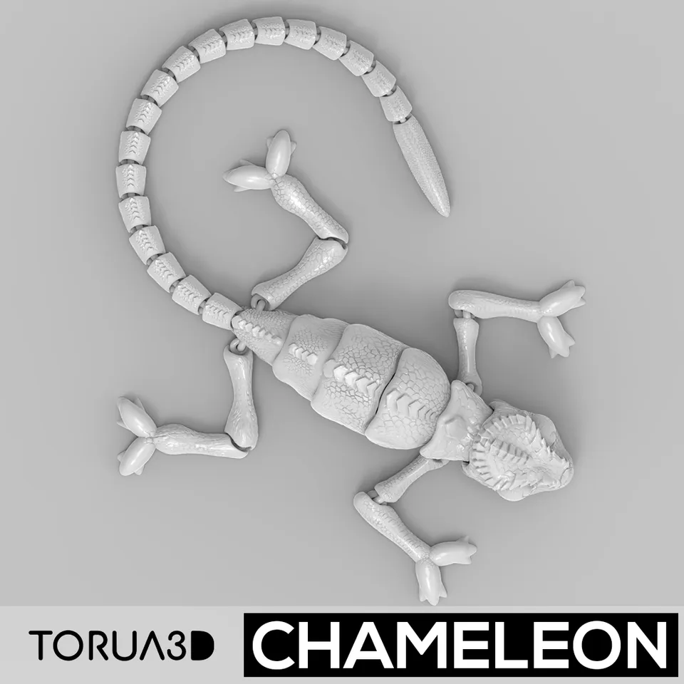 Articulated Chameleon 001 By Torua3d Download Free Stl Model