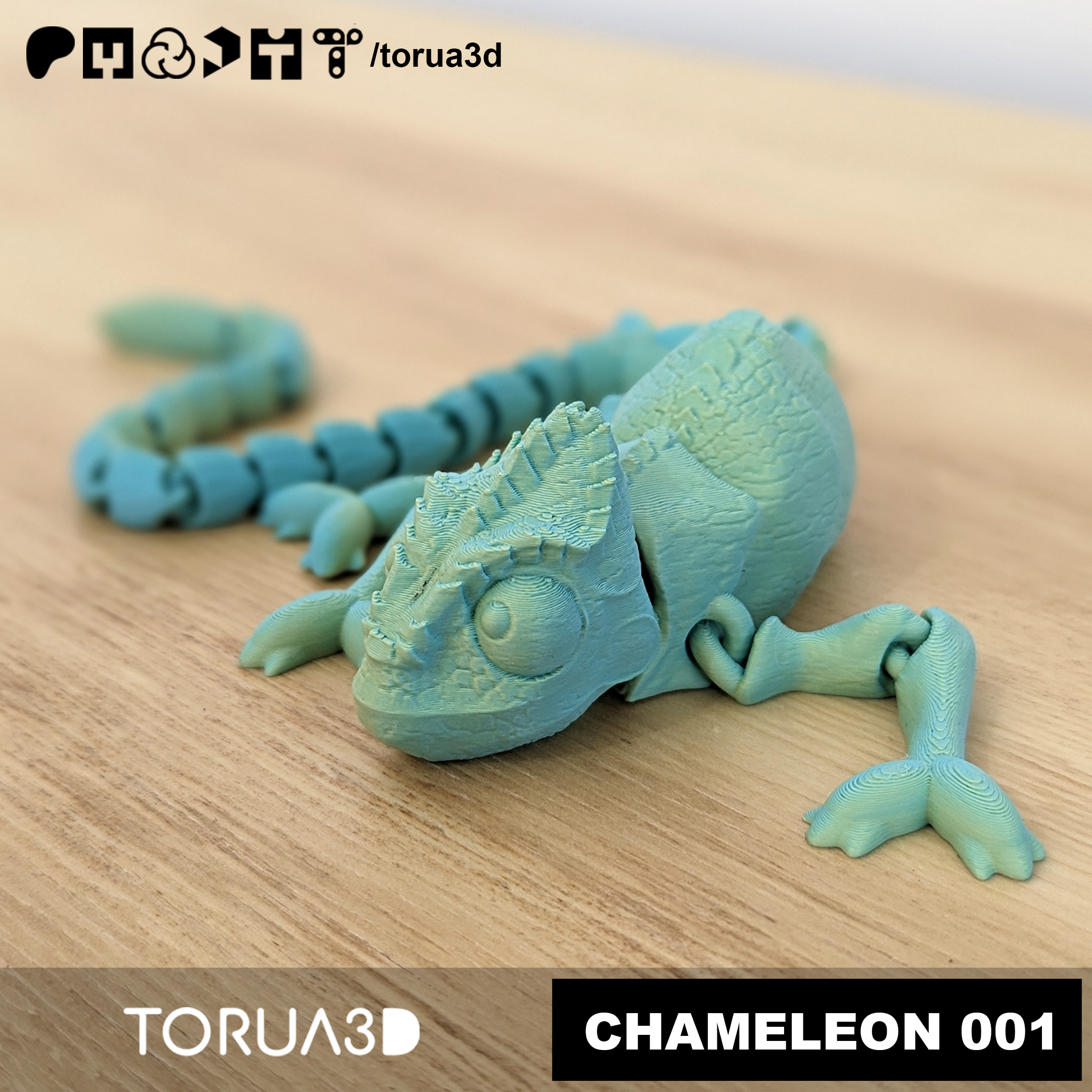 Articulated Chameleon 001 By Torua3d Printables Store