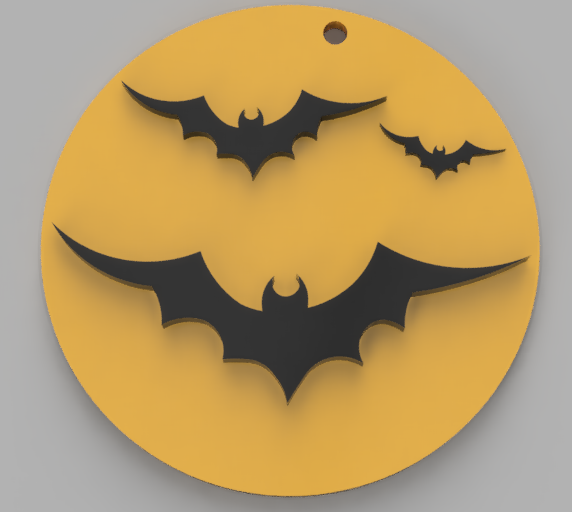 Bats Medallion by grizzie17 | Download free STL model | Printables.com