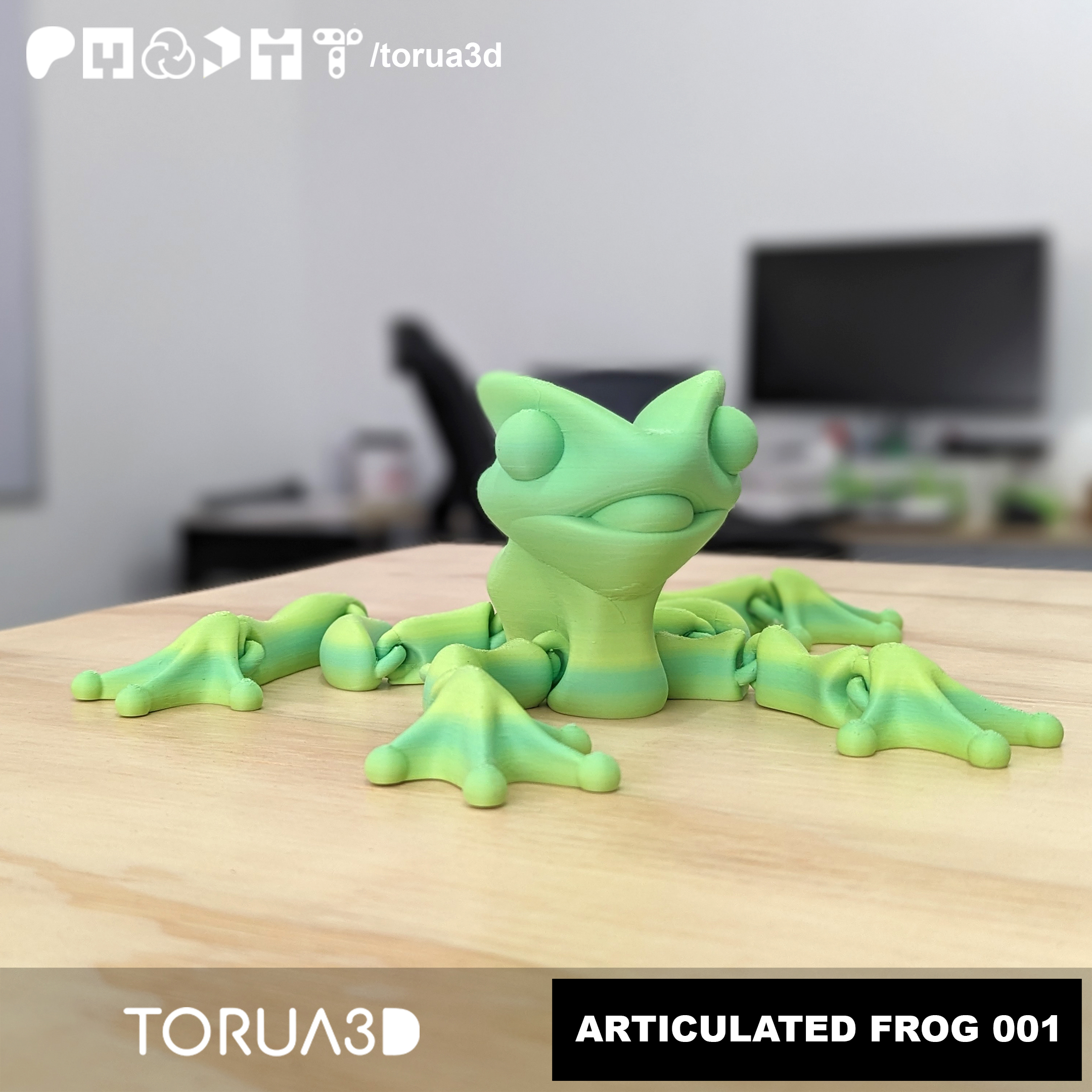 Articulated Frog 001 by Torua3D | Printables Store