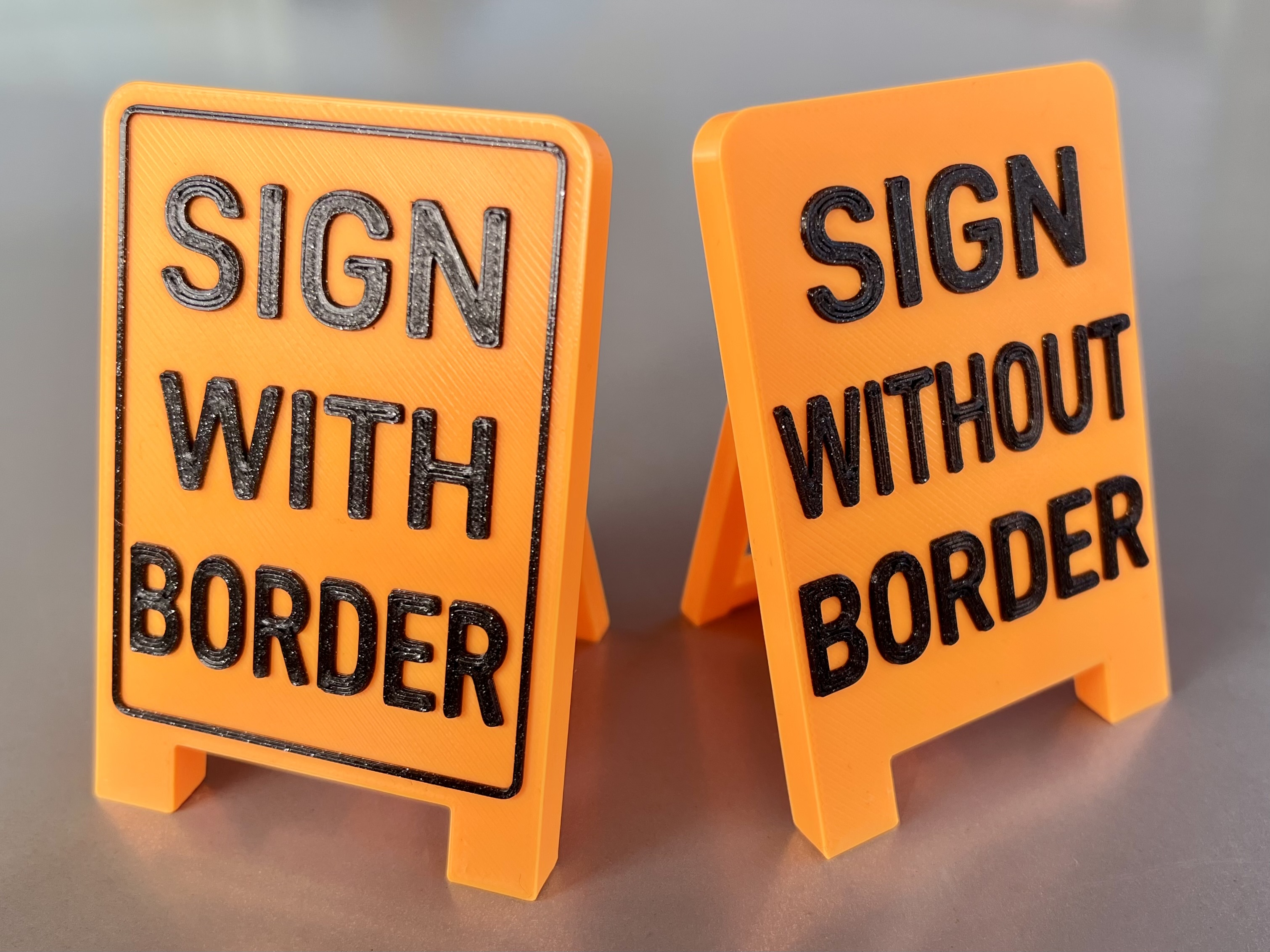 Mini Standup Sign - Single Sided by Plastic Flow | Download free STL ...