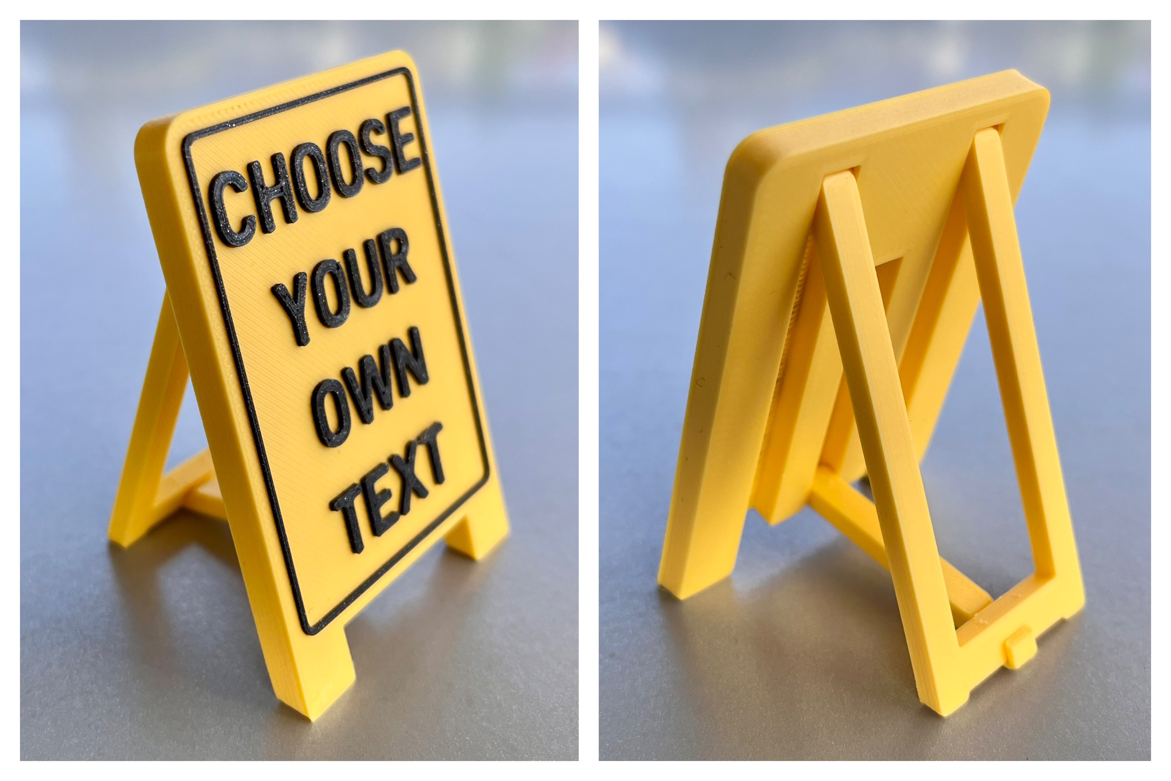 Mini Standup Sign - Single Sided por Plastic Flow | Descargar modelo ...