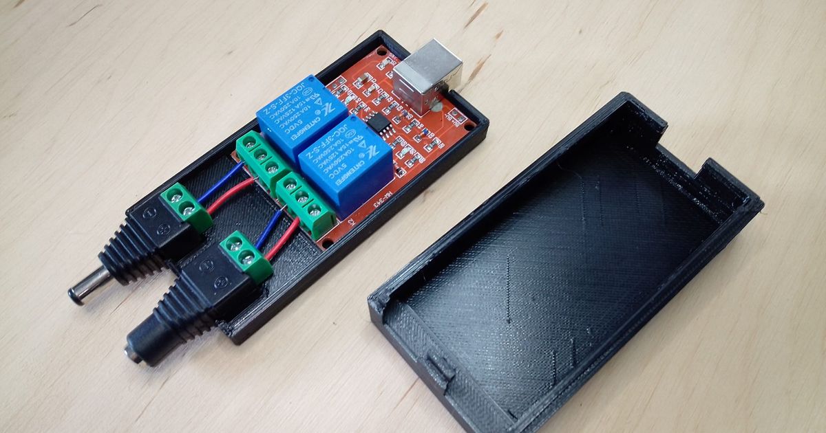Case for 2-channel USB relay by DeeDee | Download free STL model ...