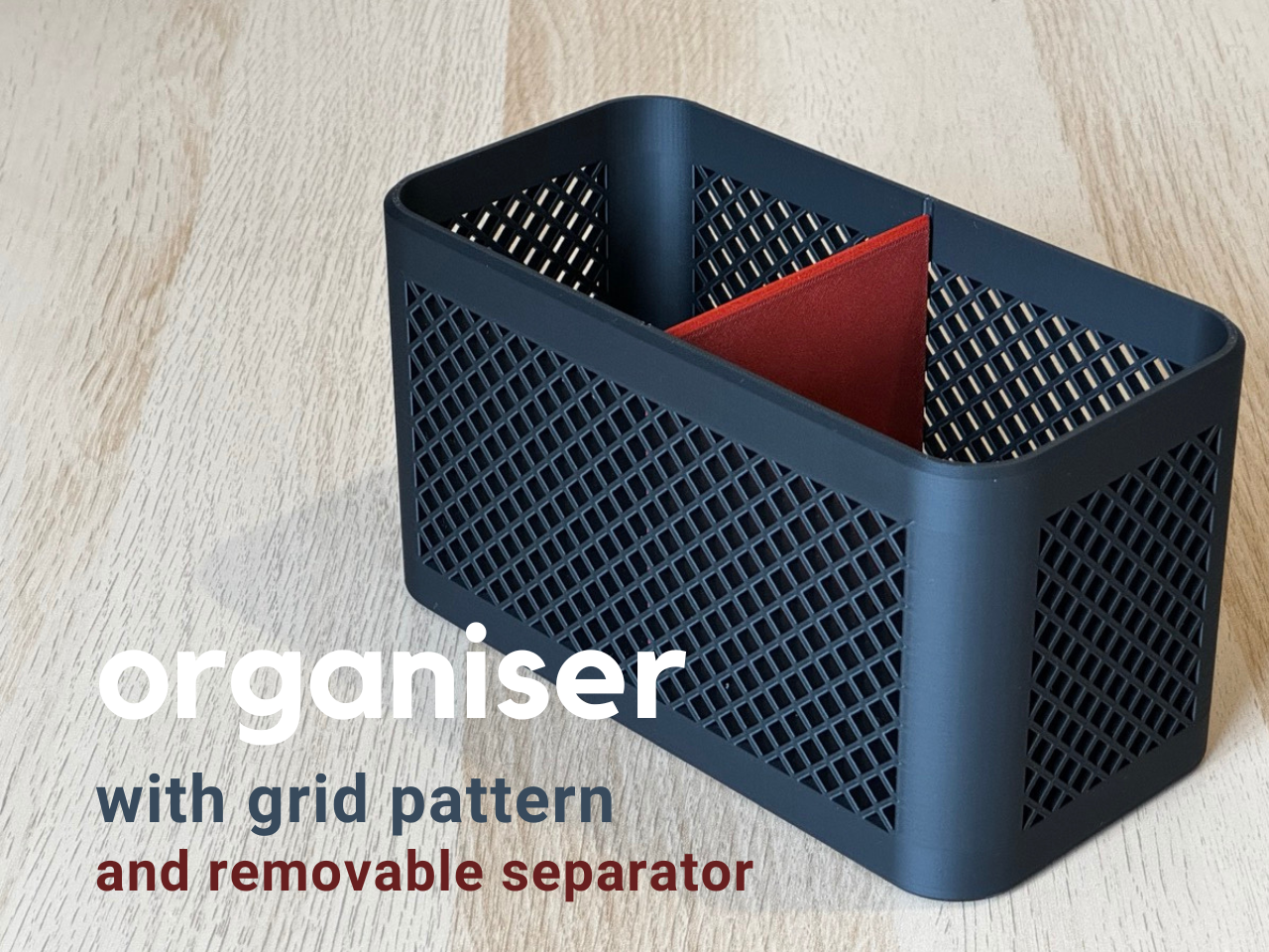 organiser with grid pattern and removable separator by h3li0 | Download ...