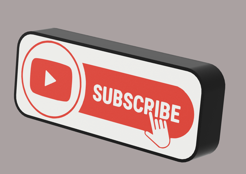 YOUTUBE SUBSCRIBE LED LAMP LIGHTBOX by CM_3D_PRINT | Download free STL ...