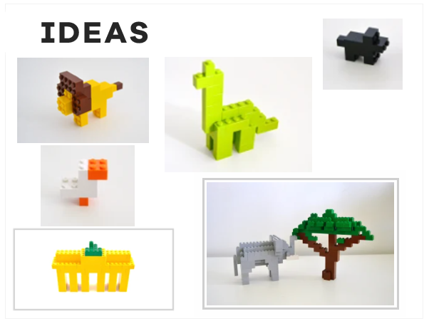 Lego Most Frequent Building Blocks / Bricks, Kit 1. Geometry Print- and ...