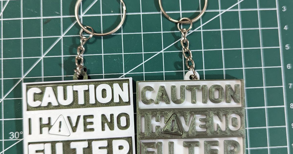 No Filter Keychain by T's Custom Creations | Download free STL model ...