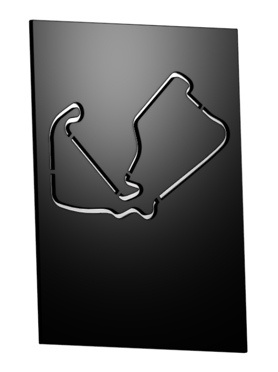 Silverstone F1 track map 3D poster by MVTTO | Download free STL model ...