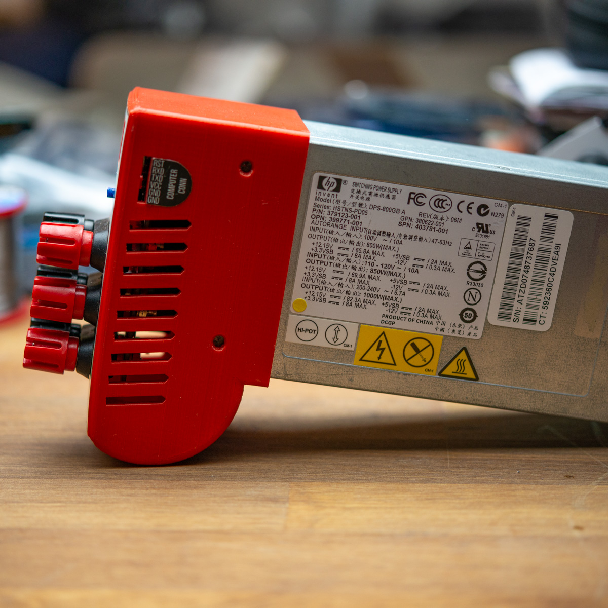 Benchtop PSU front for HP DPS-800GB server power supply by flummer ...