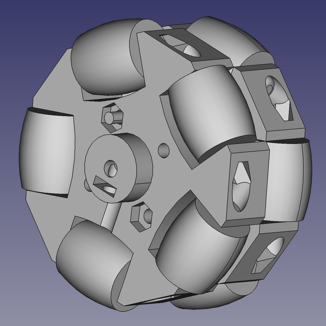60mm Omni Wheel (V2) by Nathan Dumont | Download free STL model ...