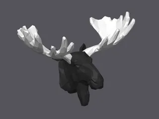 Low Poly Moose Head by SPEKERDUDE | Download free STL model | Printables.com