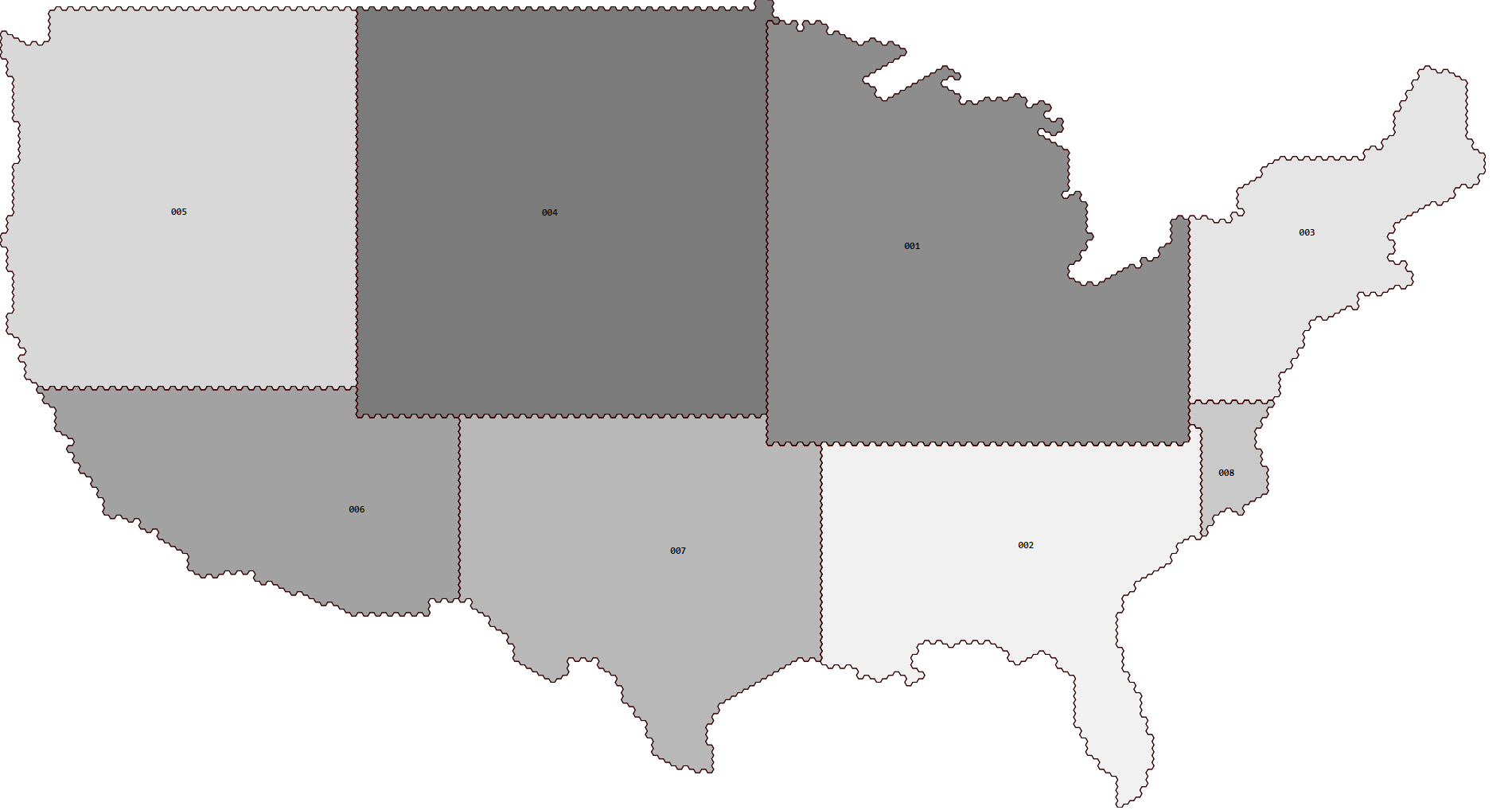 Hexagonal Tiled US elevation map by raybetter | Download free STL model ...